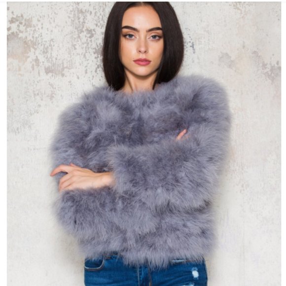 Dennis Magli | Jackets & Coats | Dennis Maglic Dream Fuzzy Jacket Grey ...